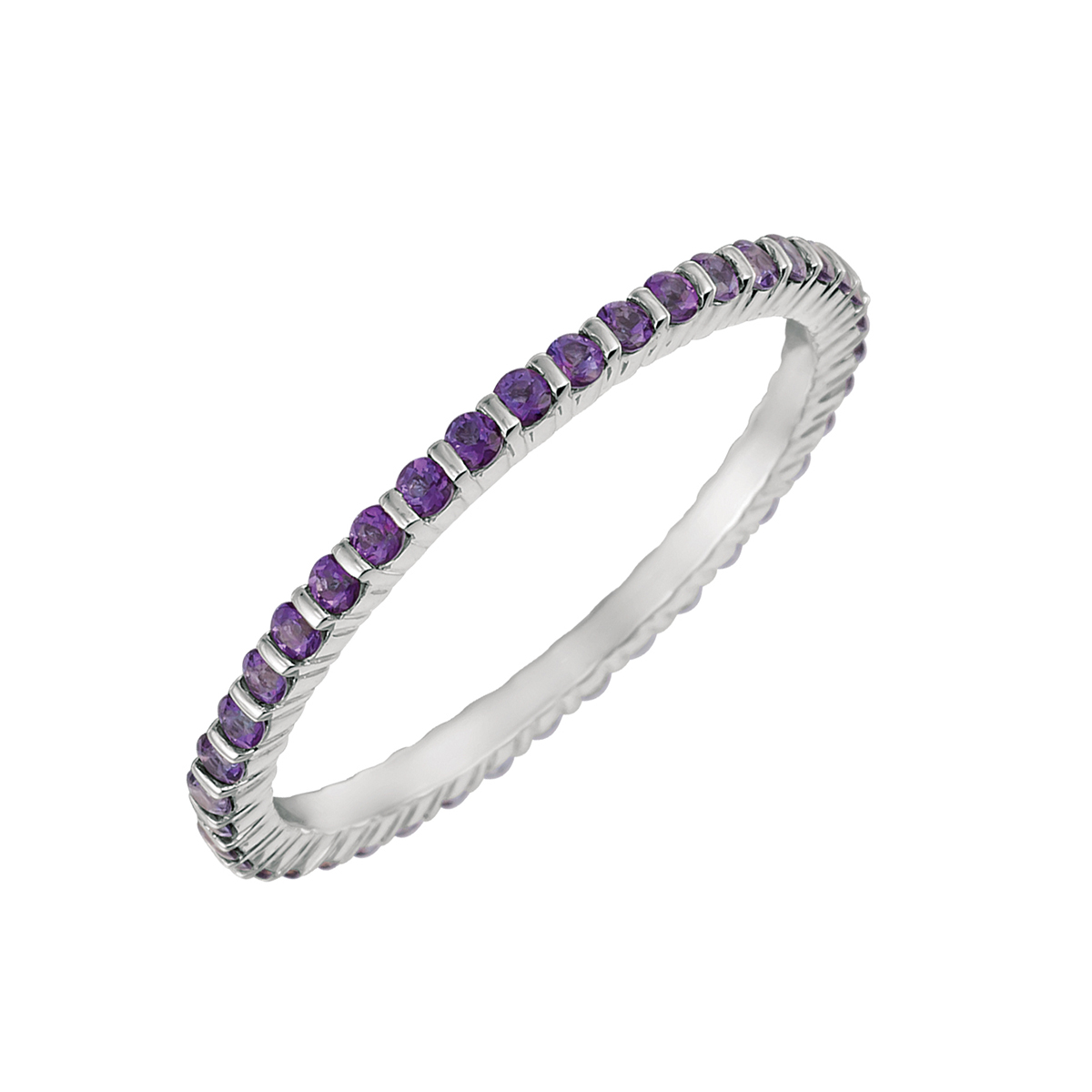Platinum Violet Topaz Eternity Band - 110-1102