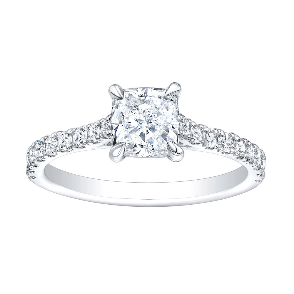 Platinum Radiant Cut Diamond Ring - 140-196